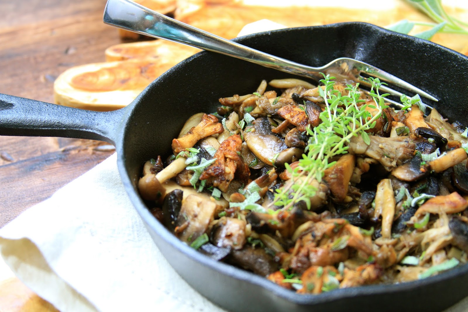 Sizzling Mushrooms with Sage and Thyme | Salty Sweet Life