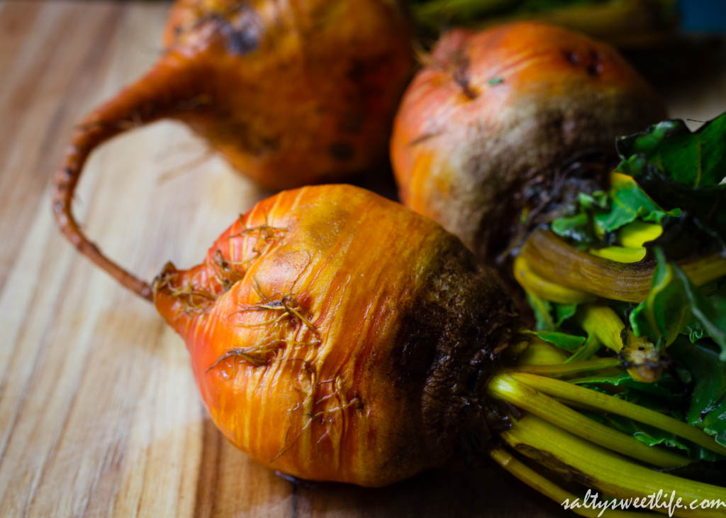 Arugula and Golden Beet Salad with Grapefruit Vinaigrette | Salty Sweet ...